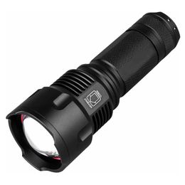 Lycxames - LED-Taschenlampe, extrem helles Handlicht für Camping, Ausrüstung, Armee, Outdoor, zoombar, einstellbarer Fokus