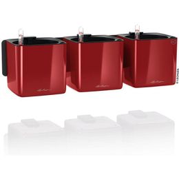 Pflanzgefäße cube Glossy Green Wall Home Kit Scarlet rot hochglänzend - Lechuza