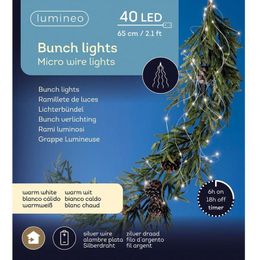 Batterie Micro led Lichterkette Lichterbündel 65 cm 40 Lichter warmweiß - Lumineo