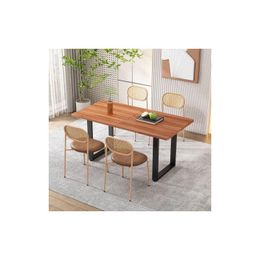 Samt Esszimmerstühle, Moderner und Einfacher Loungesessel, Gepolsterter Sessel Braun - 4