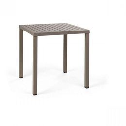 Quadratischer Tisch '' Nardi Cube'' aus Durel-Platte für den Außenbereich in Garten und Veranda -Taubengrau / 70 cm