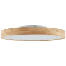 LINDBY - Lanira LED-Deckenlampe aus Eichenholz, 60cm - Holz hell, weiß