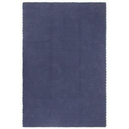 Vloerkleed rechthoekig 80x160 cm katoen marineblauw - vidaXL