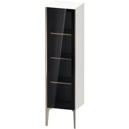 Duravit XViu XV1367 Halbhochschrank mit Glastür stehend, Anschlag rechts, 400x360 mm, Höhe 1330 mm, Farbe (Front/Korpus): champagner matt/eiche cashmere