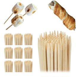Relaxdays Grillspieße aus Bambus, 1000er Set, für Marshmallows u. Stockbrot, Lagerfeuer, universal, 90 cm lang, natur