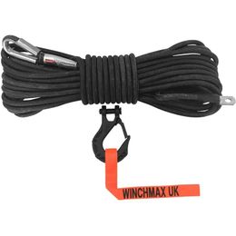 Winchmax - Armourline synthetisches Seil 20 m x 10 mm, Schraubbefestigung. 3/8 Zoll taktischer Haken.