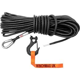 Winchmax - Armourline synthetisches Seil 20 m x 10 mm, Lochfixierung. 3/8 Zoll taktischer Haken.