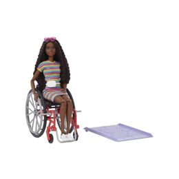 Barbie Fashionistas Doll #166 With Wheelchair & Crimped Brunette Hair