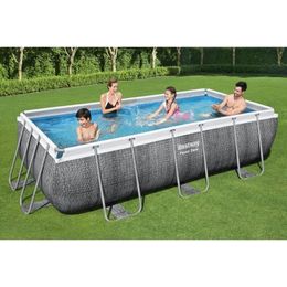 LONGZIMING Bestway Power Steel Swimmingpool-Set 404x201x100 cm