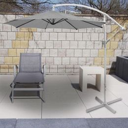 BURI - Deluxe-Ampelschirm anthrazit 3m Sonnenschirm Marktschirm Gartenschirm Schirm