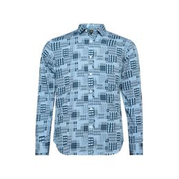 Campus Sutra Button Up Shirt 'Carlos' male Blue size M