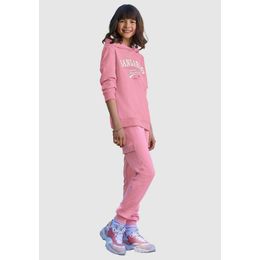 Kangaroos Shirt & Hose (Set) modischer Joggingsanzug, rosa