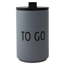 Design Letters Thermobecher "To Go" in Grau - 350 ml