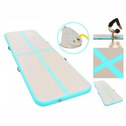 vidaXL Trainingsmatte Yogamatte Fitnessmatte Aufblasbare Gymnastikmatte mit Pumpe 800100 cm