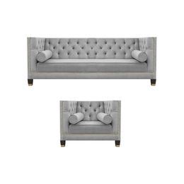 JVmoebel Wohnzimmer-Set Sofagarnitur Luxus Garnitur Wohnzimmer Sofa Couch Dreisitze Designer