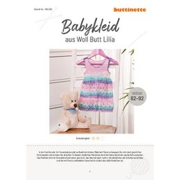 buttinette Strickanleitung - Babykleid aus Woll Butt Lilia