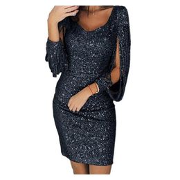 AFAZ New Trading UG Abendkleid Damen kleid Etui-Kleid Quasten A Linien Freizeitkleider Cocktailkleid (1-tlg)