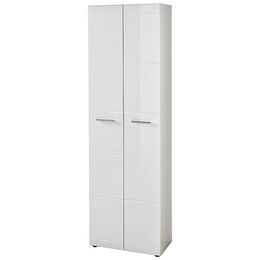 Lomadox Garderobenschrank DANARO-01 Schuhschrank Schrank Flur Garderobe weiß Hochglanz B/H/T: 59/197/37 cm