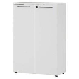 Lomadox Aktenschrank AURAY-01 Regal Büroregal Schrank Aktenschrank abschließbar grau 80/120/40 cm