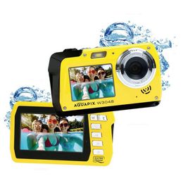 Aquapix W3048-Y "Edge" Yellow Unterwasserkamera Kompaktkamera (UnterwasserkameraFrontdisplay)