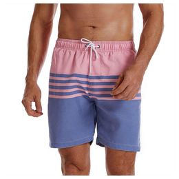 AFAZ New Trading UG Shorts Herren schnelltrocknende Strand gestreifte Badehose Casual Shorts