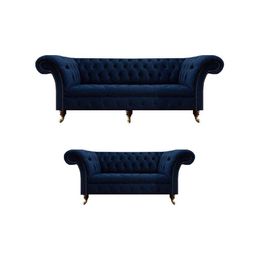 JVmoebel Wohnzimmer-Set Luxus Design Möbel Set Dreisitzer Sofa Zweisitzer Couch Komplett