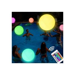 AUKUU Wasserball Aufblasbare Aufblasbare LED Leuchtkugel Außenpool Innenhof
