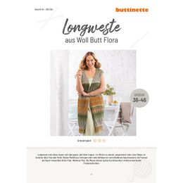 buttinette Strickanleitung - Longweste aus Woll Butt Flora