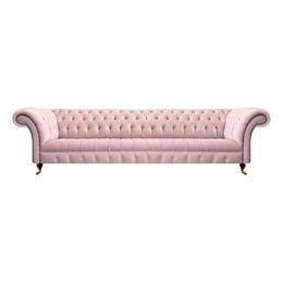 JVmoebel 4-Sitzer Wohnzimmer Rosa Luxus Viersitzer Sofa Couch Chesterfield Polstermöbel