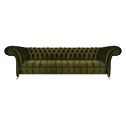 JVmoebel 3-Sitzer Wohnzimmer Sofa Dreisitze Couch Neu Chesterfield Grün Polstermöbel