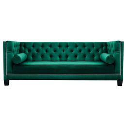 JVmoebel 3-Sitzer Wohnzimmer Grün Sofa Couch Dreisitze Einrichtung Luxus Chesterfield