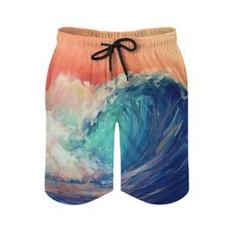 AFAZ New Trading UG Shorts Vollfarbig bedrucktes blaue Freizeitshorts Herren-Boardshorts für Sportreisen