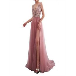 AFAZ New Trading UG Sommerkleid Abendkleid/Cocktailkleid mit Pailletten und V-Ausschnitt