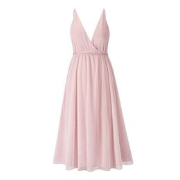 AFAZ New Trading UG Sommerkleid Sexy fließendes Mesh-Kleid mit Hosenträgern