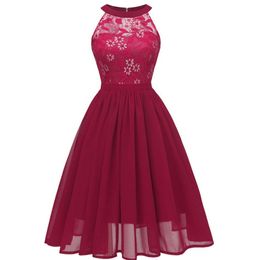 ZWY A-Linien-Kleid Damen-Sommerkleid mit Neckholder