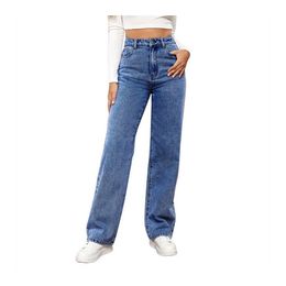 AFAZ New Trading UG Stretch-Jeans Damen Stretch-Jeans in Stone-Washed-Optik (Modische Damen-Jeans mit elastischem Bund) Bequeme Stretch-Denim-Hose für Frauen
