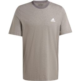 Adidas T-Shirt, Baumwolle, Melange, für Herren, grau, XL