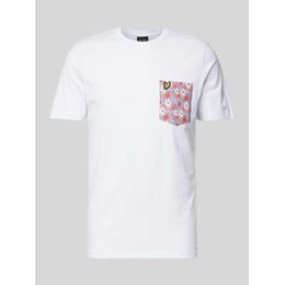Lyle & Scott T-Shirt mit Brusttasche mit floralem Muster
