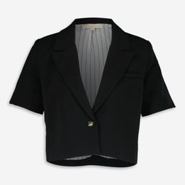 TK Maxx Schwarzer Cropped Blazer mit kurzen Ärmeln