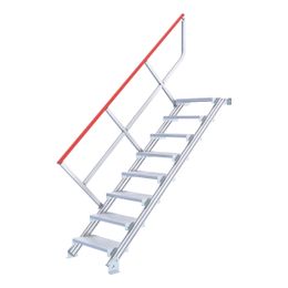 Hymer Ortsfeste Treppe mit Plattform - Treppenneigung: 60&deg; / Stufenbreite: 600 mm - 6 Stufen