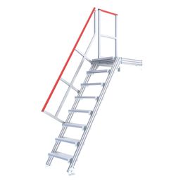 Hymer Ortsfeste Treppe mit Plattform - Treppenneigung: 60&deg; / Stufenbreite: 600 mm - 7 Stufen
