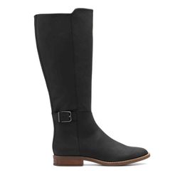 Clarks Leder-Stiefel in Schwarz - 36