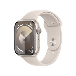 Apple Watch Series 9 GPS 45 mm Smartwatch Aluminium Fluorelastomer, 150 - 200 mm, Polarstern