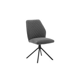 MCA ACANDI 4 Fuß Stuhl Stahl/Stoffbezug 180° drehbar Grau/Schwarz Matt