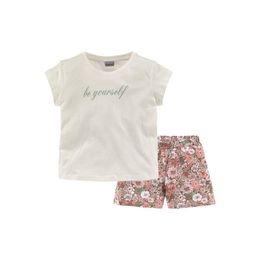 Kidsworld Shirt & Shorts be yourself (Set, 2-tlg) Sommer/Beach Outfit, beige|bunt