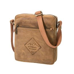 WATZMANN Shoulderbag "Mountain", Leder, (Farbe: cognac)