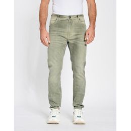 Gang Loose-fit-Jeans 94ALESSIO mit modischen, weiten Beinverlauf, grün