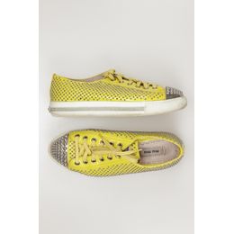 Miu Miu Damen Sneakers, gelb, Gr. 37