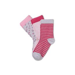 Tchibo 3 Paar Socken Grau/Gestreift - Gr.: 39-42