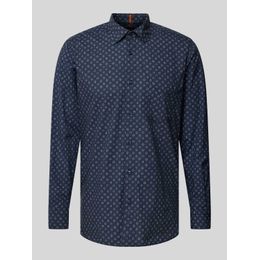 BOSS Orange Regular Fit Freizeithemd mit Allover-Muster Modell 'Remiton'